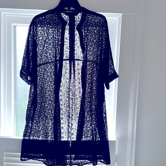 Zara | Tops | Zara Black Cover Up Or Shirt | Poshmark